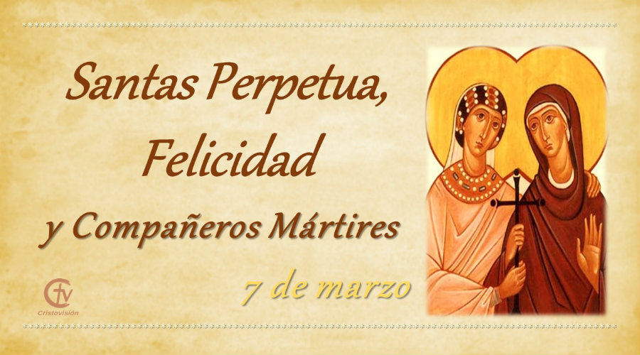 SANTO DEL DÍA || Santas Perpetua, Felicidad y Compañeros Mártires ...